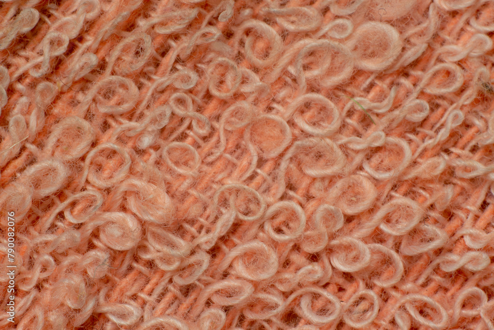 High-quality fabric texture close-up, orange, flesh color, details ...
