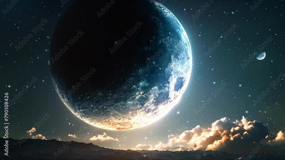 Eid al-Adha Night: Serenity & Unity Under the Crescent Moon. Concept ...