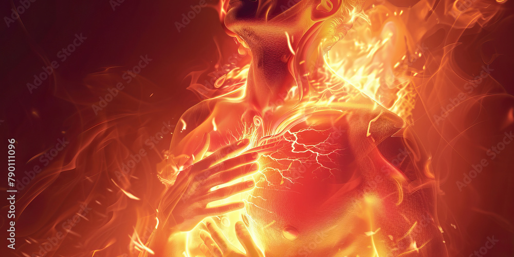 Heartburn Havoc: The Burning Sensation and Acidic Reflux - Visualize a ...