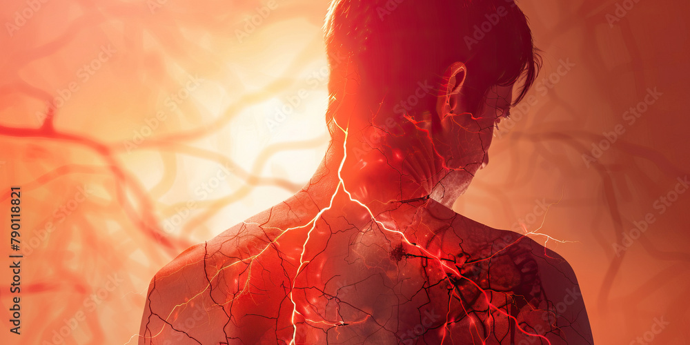 Shingles Suffering: The Rash and Nerve Pain - Visualize a person with a ...