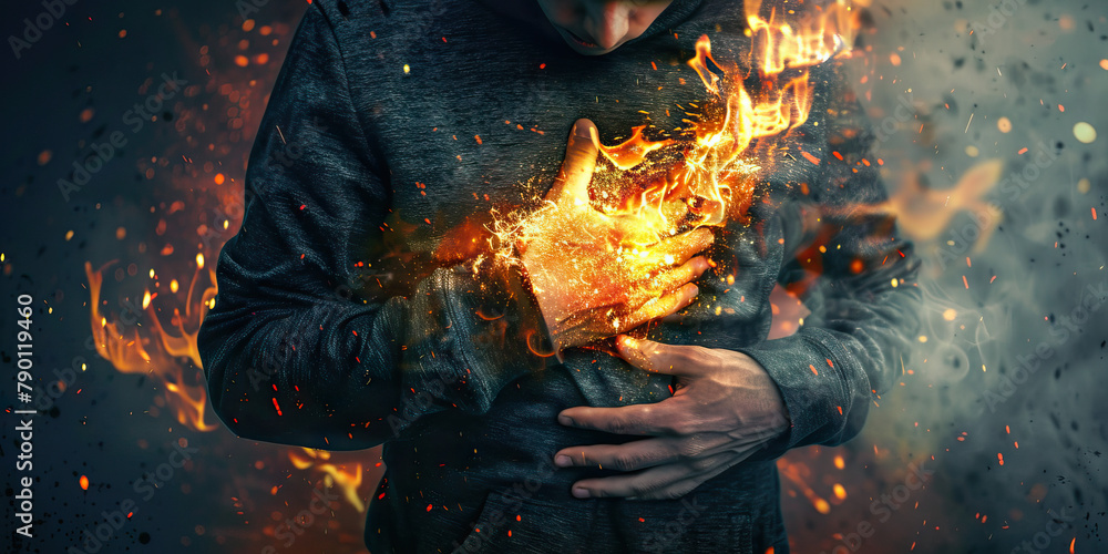 Heartburn Havoc: The Burning Sensation and Acidic Reflux - Visualize a ...