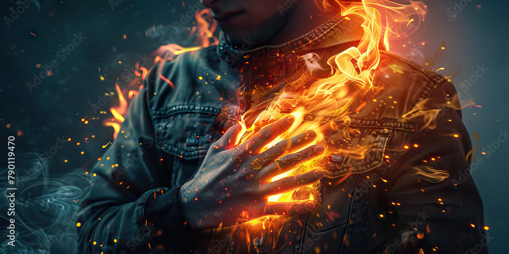 Heartburn Havoc: The Burning Sensation and Acidic Reflux - Visualize a ...