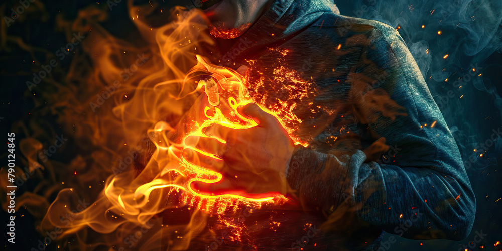 Heartburn Havoc: The Burning Sensation and Acidic Reflux - Visualize a ...