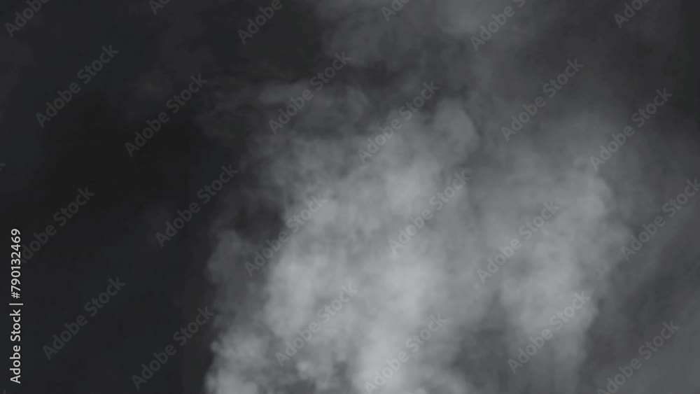 Smoke Overlay. This stock motion graphics video shows puffs of white ...