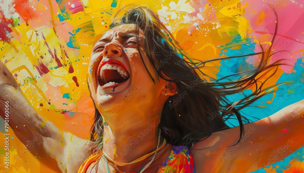 Capture the energetic essence of a joyful moment, from a tilted angle ...