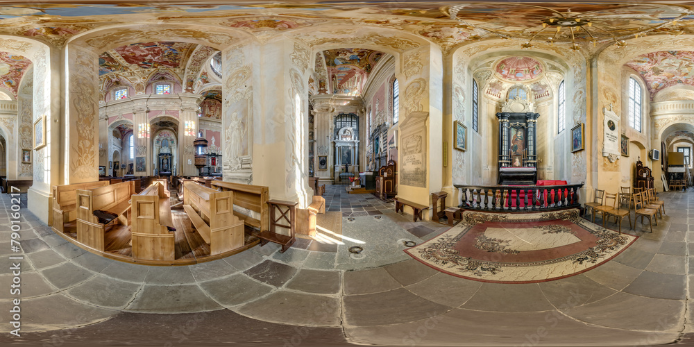 spherical seamless hdri 360 panorama inside of catholic church ...