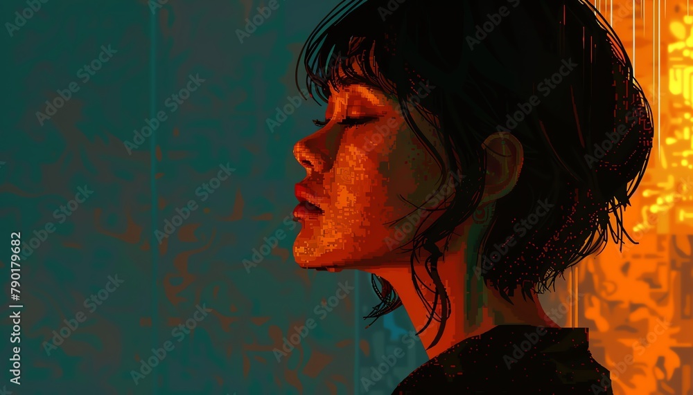 Craft a digital rendering using pixel art techniques to portray a ...