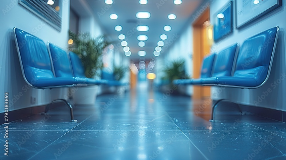 room interior modern hospital corridor clean office clinic inside hall ...