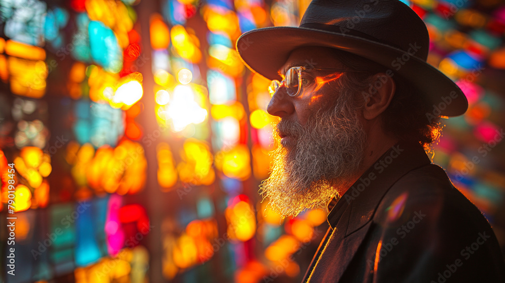 4. Divine Reflection: Amidst the hushed reverence of a synagogue, a ...