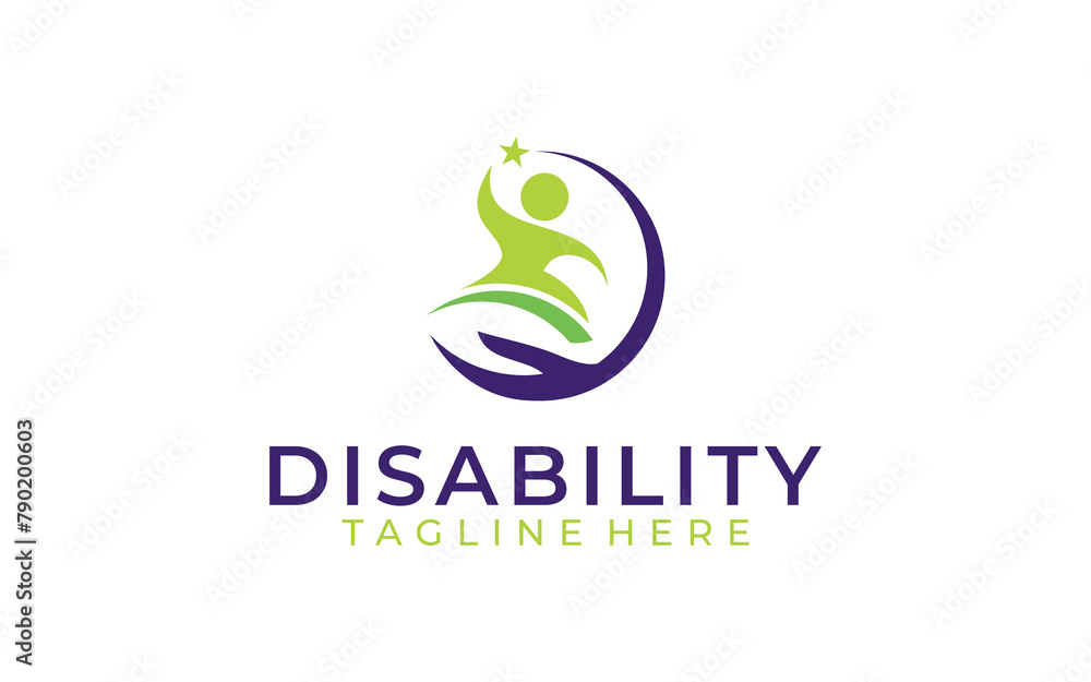 Illustration graphic vector of modern passionate disability people logo ...