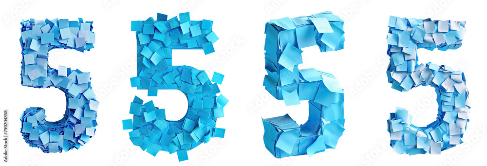 Pack of a alphabet number 5 Letter on Transparent Background - Ai ...