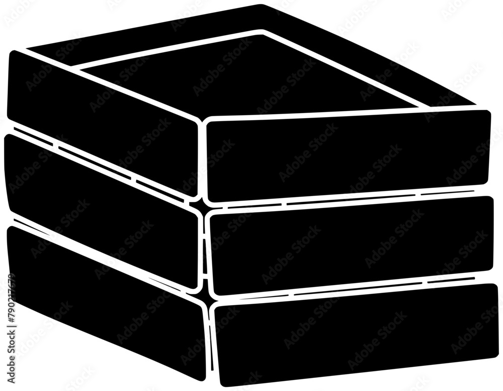 agriculture illustration box silhouette farm logo harvest icon wooden ...