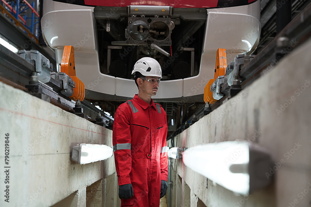Electric Train Maintenance Training Center, male engineer employees ...