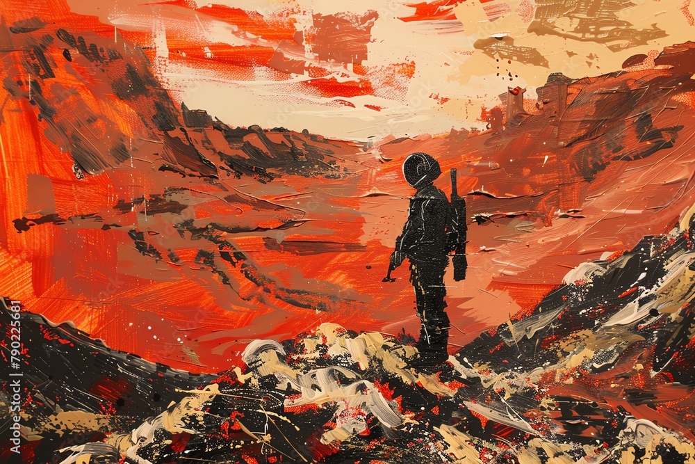 Illustrate the strong, impactful presence of a mission commander ...