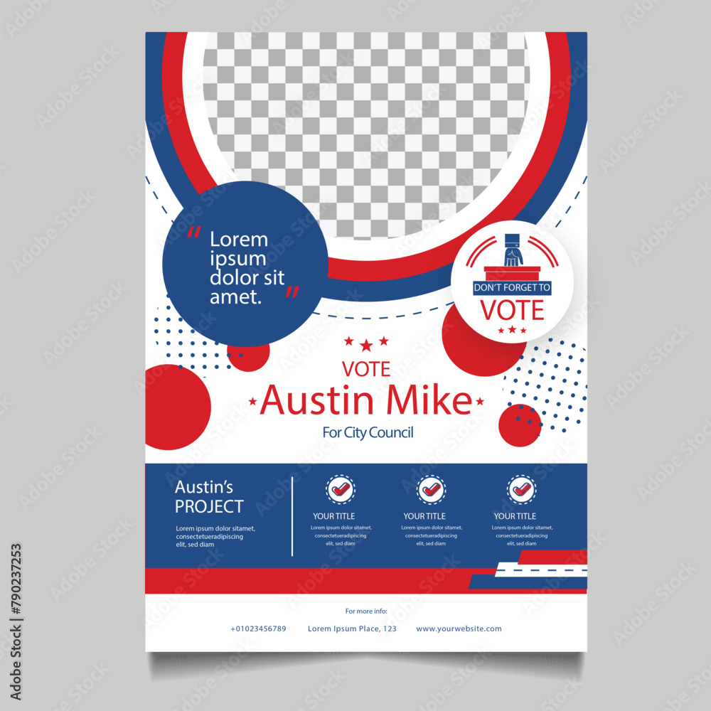 Election vote political flyer poster brochure banner abstract template ...