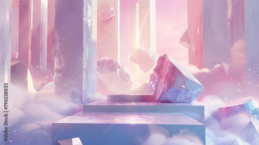 Transform your showcase with an imaginative abstract 3D podium ...