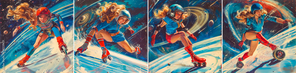 pin up Experience the thrill of roller skating around the rings of ...