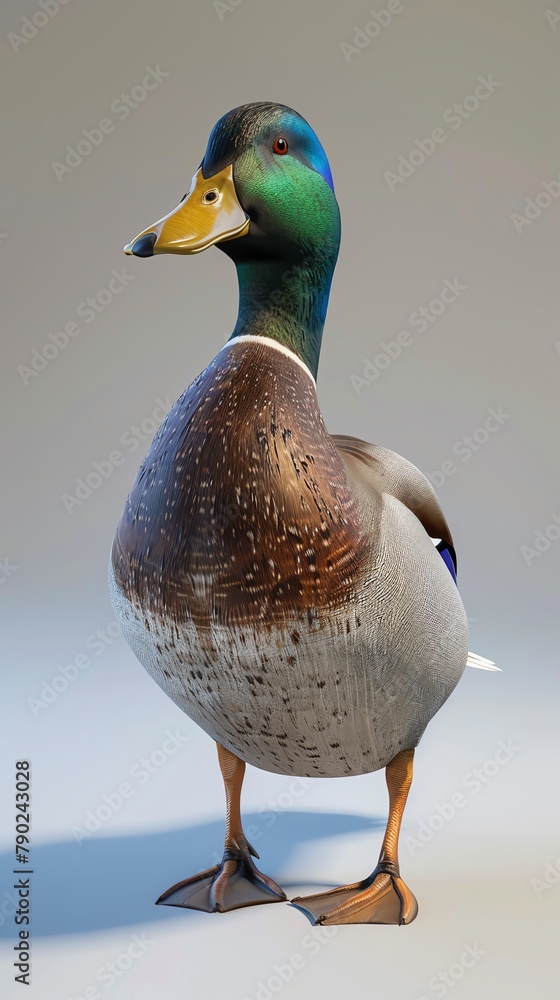 Utilize CG 3D rendering techniques to bring to life a detailed Mallard ...
