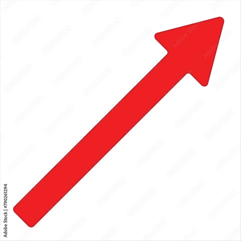 Red right arrow icon. Icon red arrow direction on a white background ...