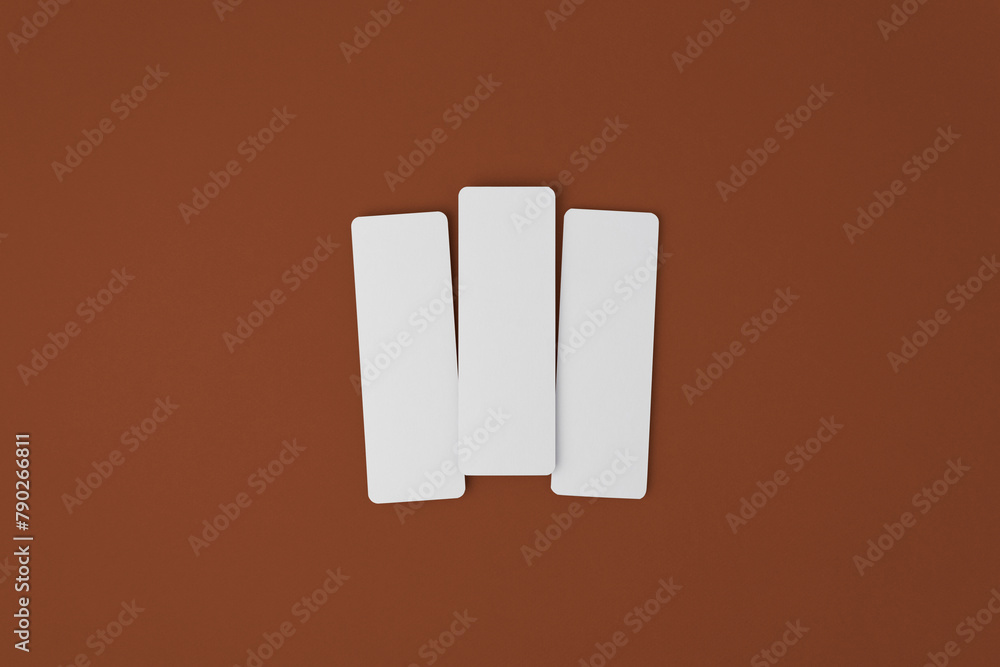 3 Bookmarks Mockup, 2x6 inch Bookmark Mockup, Minimal Styled Stock ...