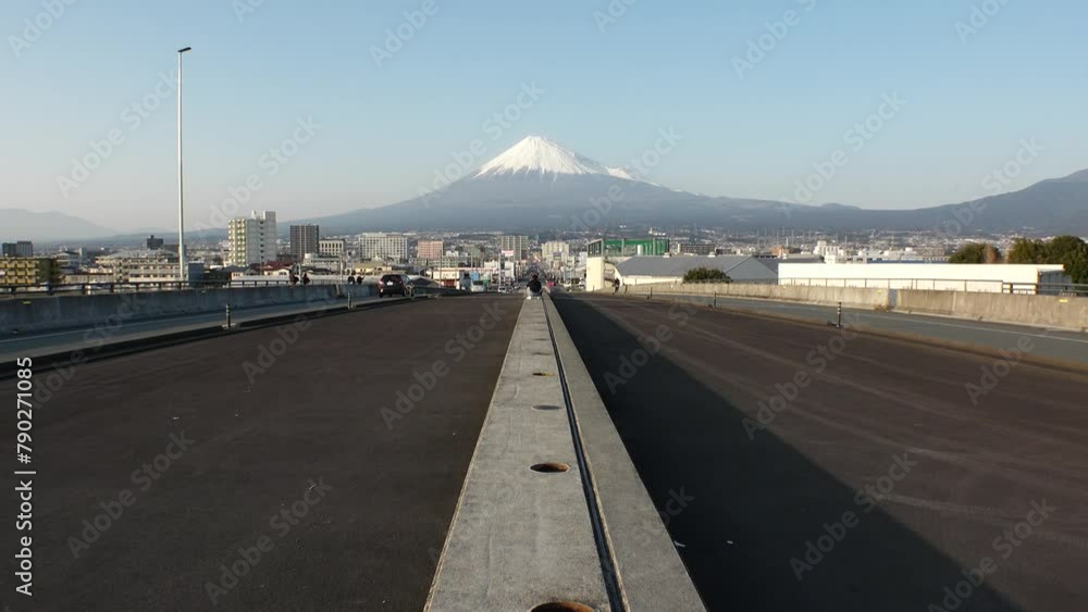 SHIZUOKA, JAPAN - MAR 2024 : View of MOUNT FUJI (FUJISAN) and cityscape ...