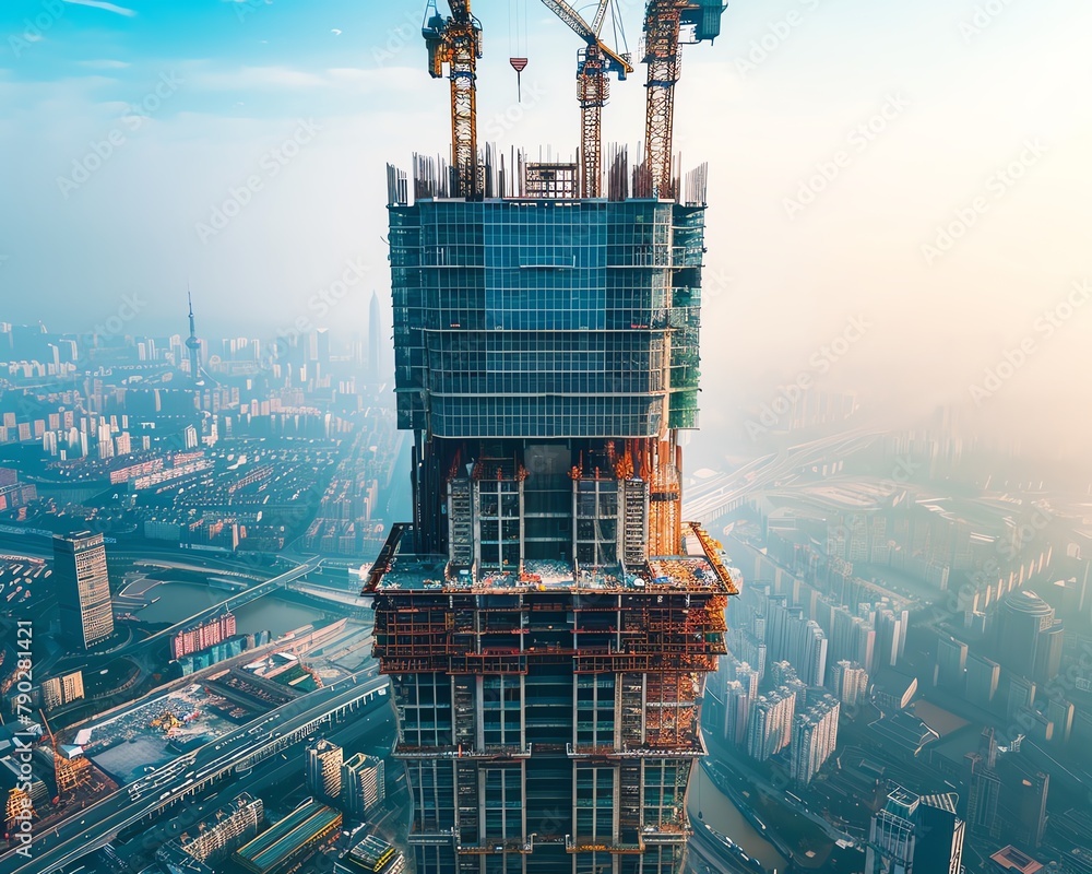 Construction of the concrete framework structure for Shanghai Jinmao ...