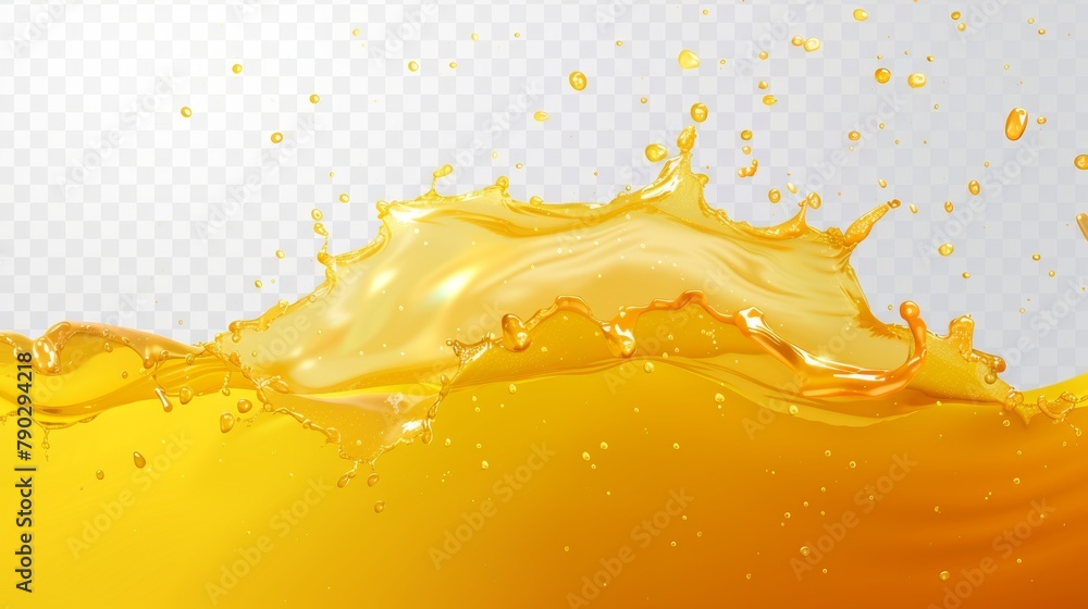 Water splash or juice splash isolated on transparent background. Modern ...