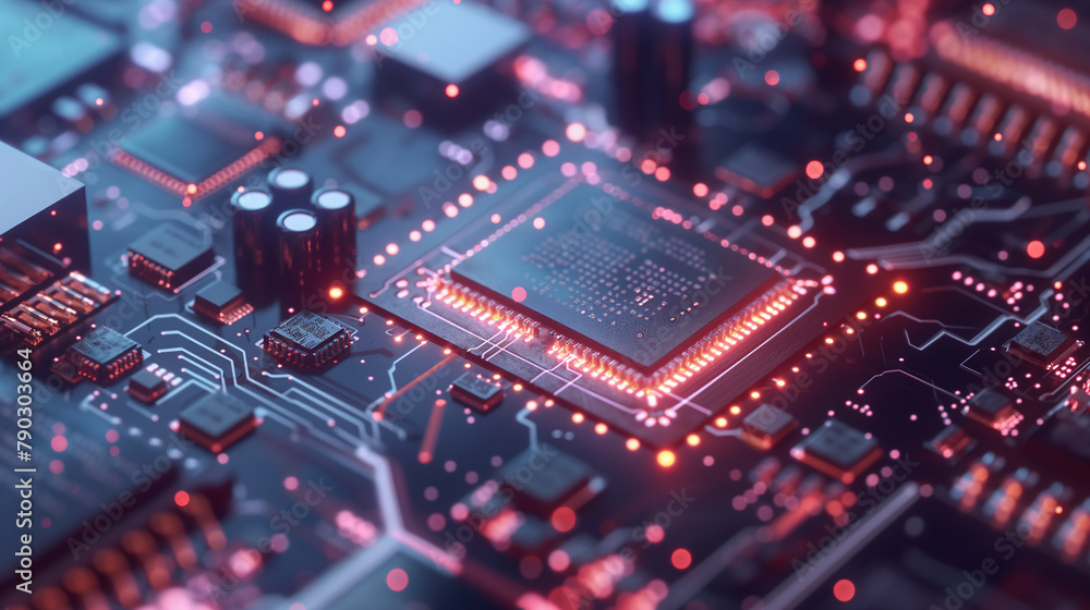 Detailed shots of AI-enabled inspection stations in a chip ...