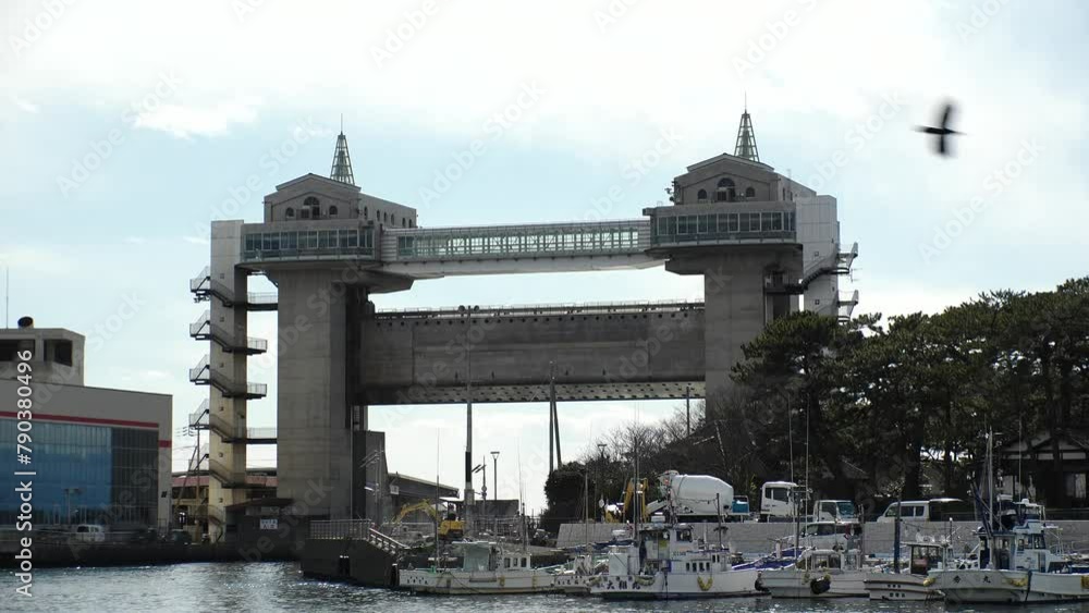 NUMAZU, SHIZUOKA, JAPAN - MARCH 2024 : View of VIEW-O flood gate at ...