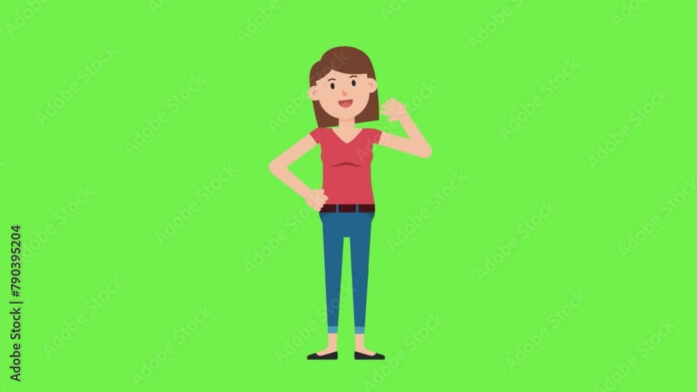 cartoon characters on green screen. Animated characters isolated ...
