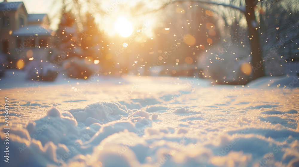 Snow covering an area during what is typically a spring month ...