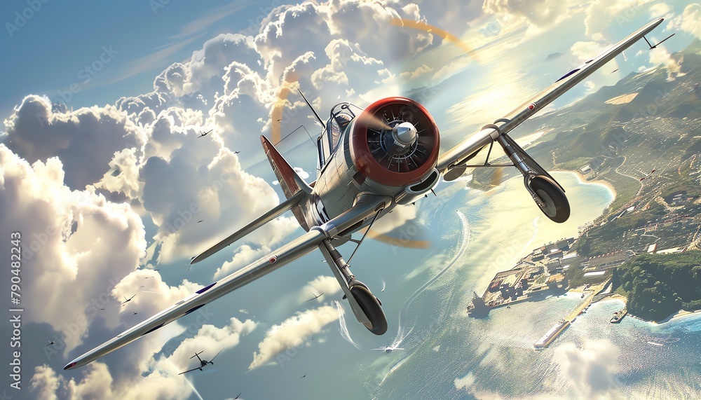 Explore the thrilling world of aviation milestones through a dynamic worms-eye view perspective ...