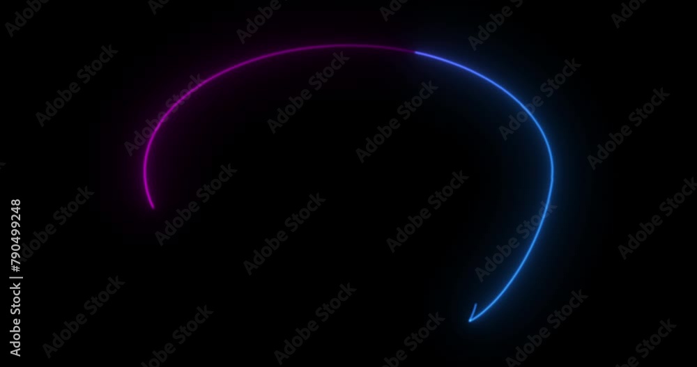 Colorful simple neon sign chat bubble typing icon animation in black 4K ...