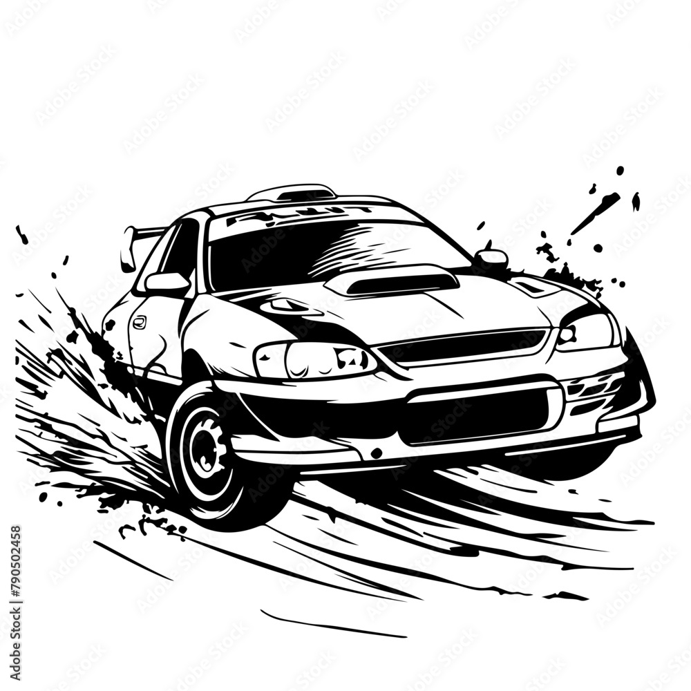 Autocross Rally Stock Vector | Adobe Stock
