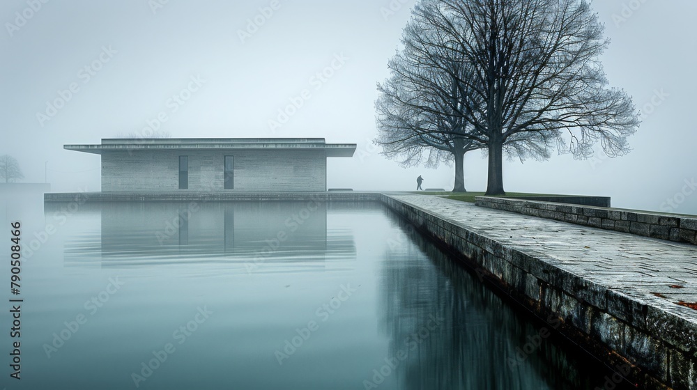 Minimalist Architecture Elegance: Clean Lines and Geometric Shapes in a ...