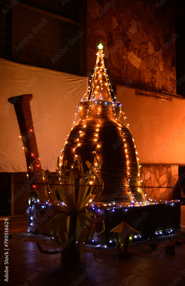Vesak lantern made in style of a stupa, Sri lankan vesak festival ...