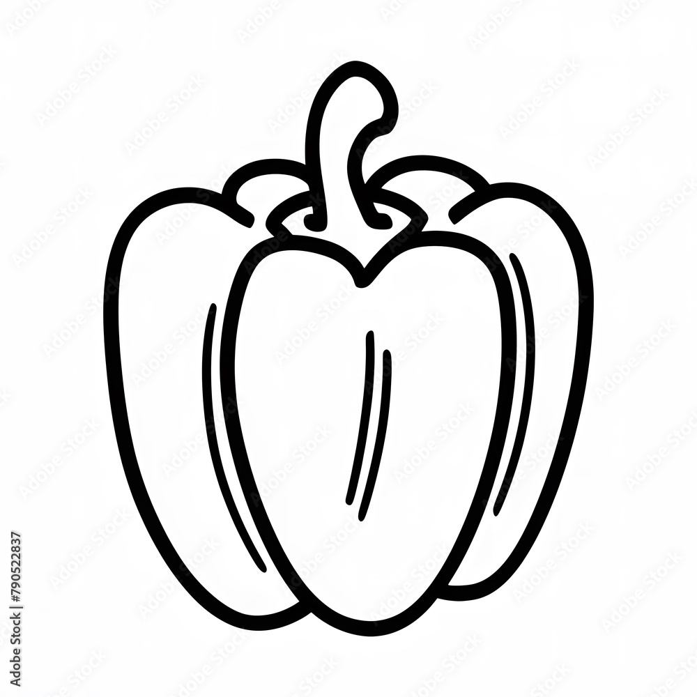 A delightful line art coloring page featuring a happy, stylized bell ...