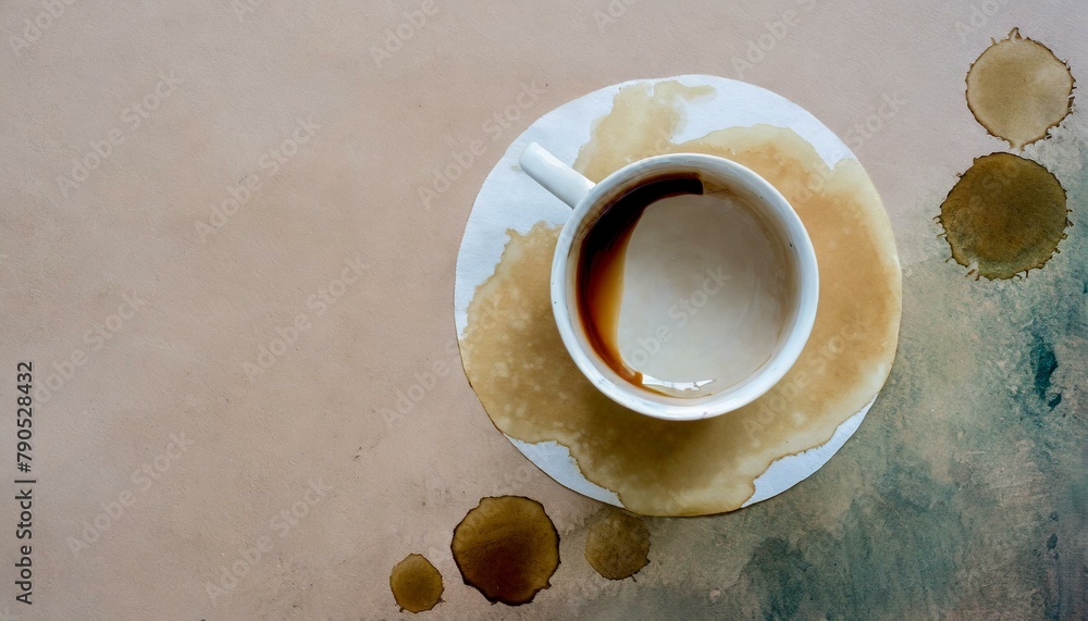 High resolution stock photo of coffee and tea stains on a isolated ...
