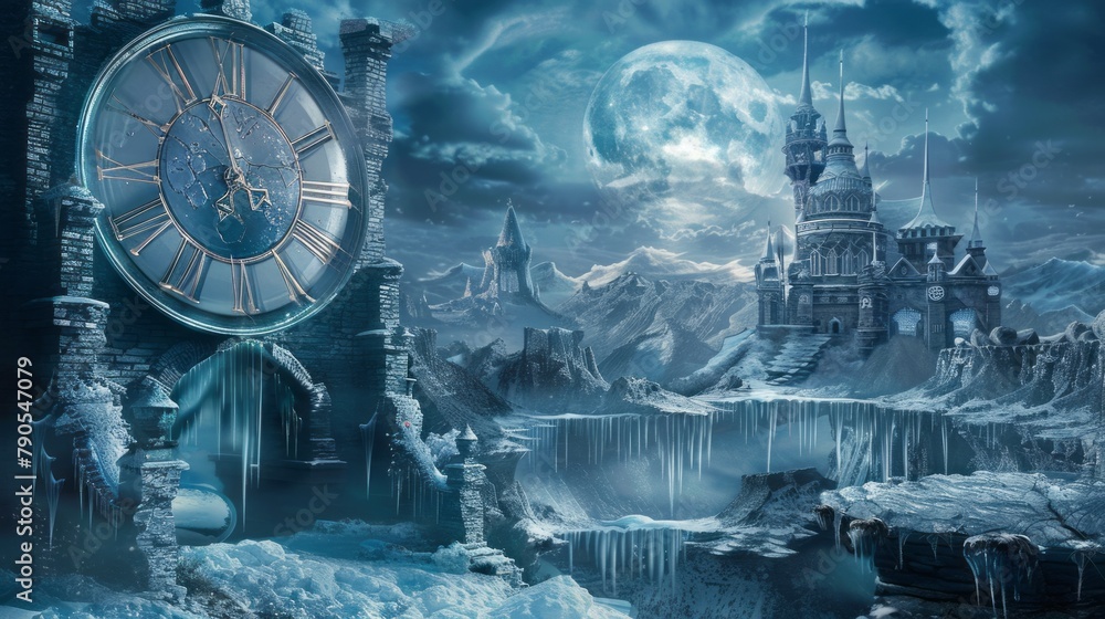 Time travel Technology Background with Clock concept and Time Machine ...