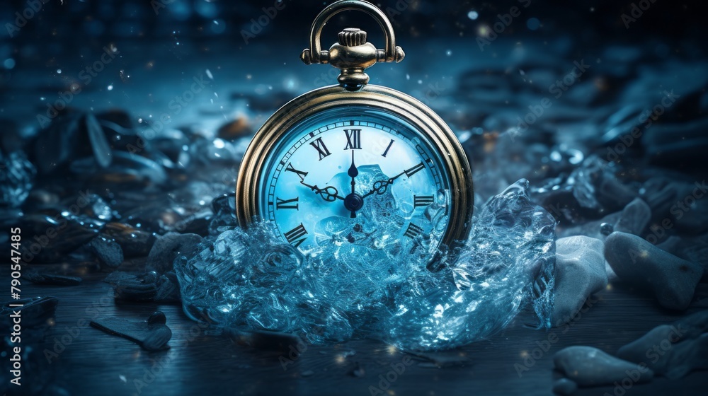 Time travel Technology Background with Clock concept and Time Machine ...