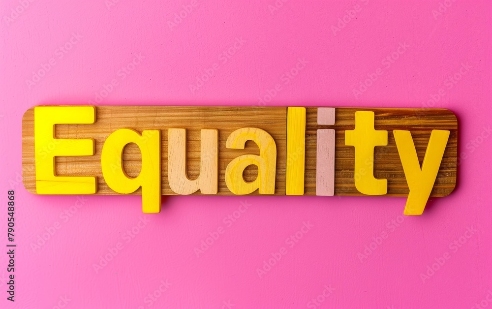The Word 'Equality' Written Over a Pink Background - Social Justice ...