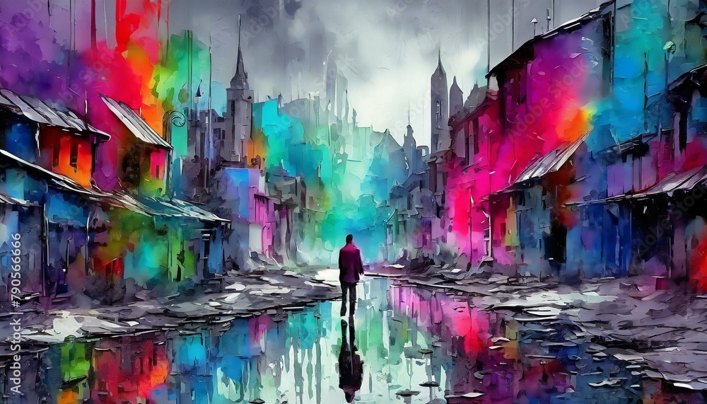 Echoes of Eternity: The Glitched Metropolis"street, city, architecture ...