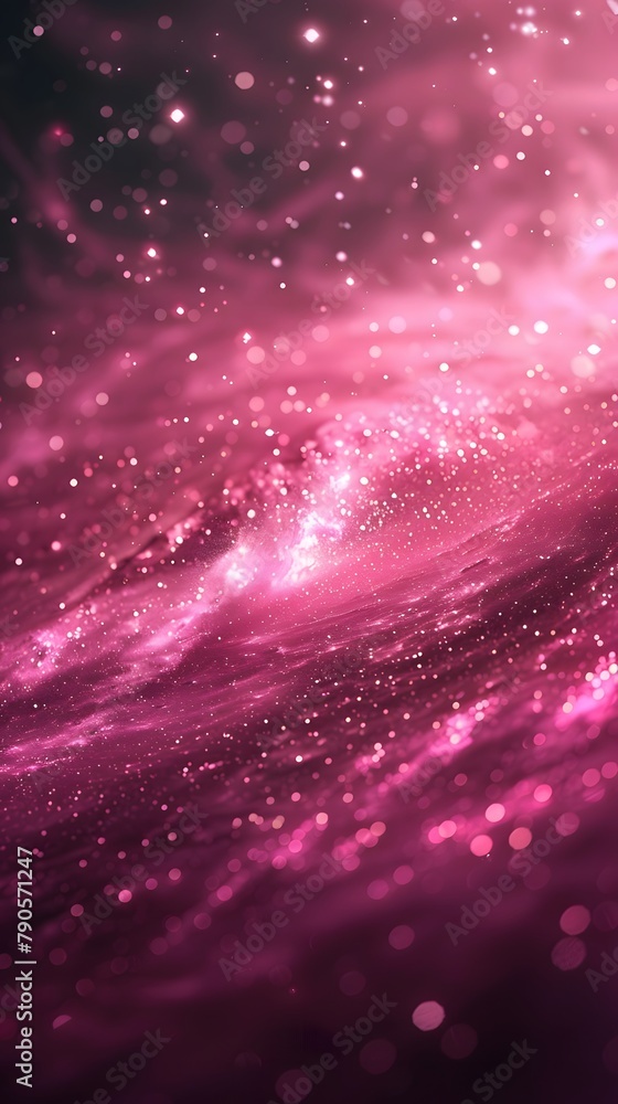space dust in pink space with sparkel stars Stock Photo | Adobe Stock