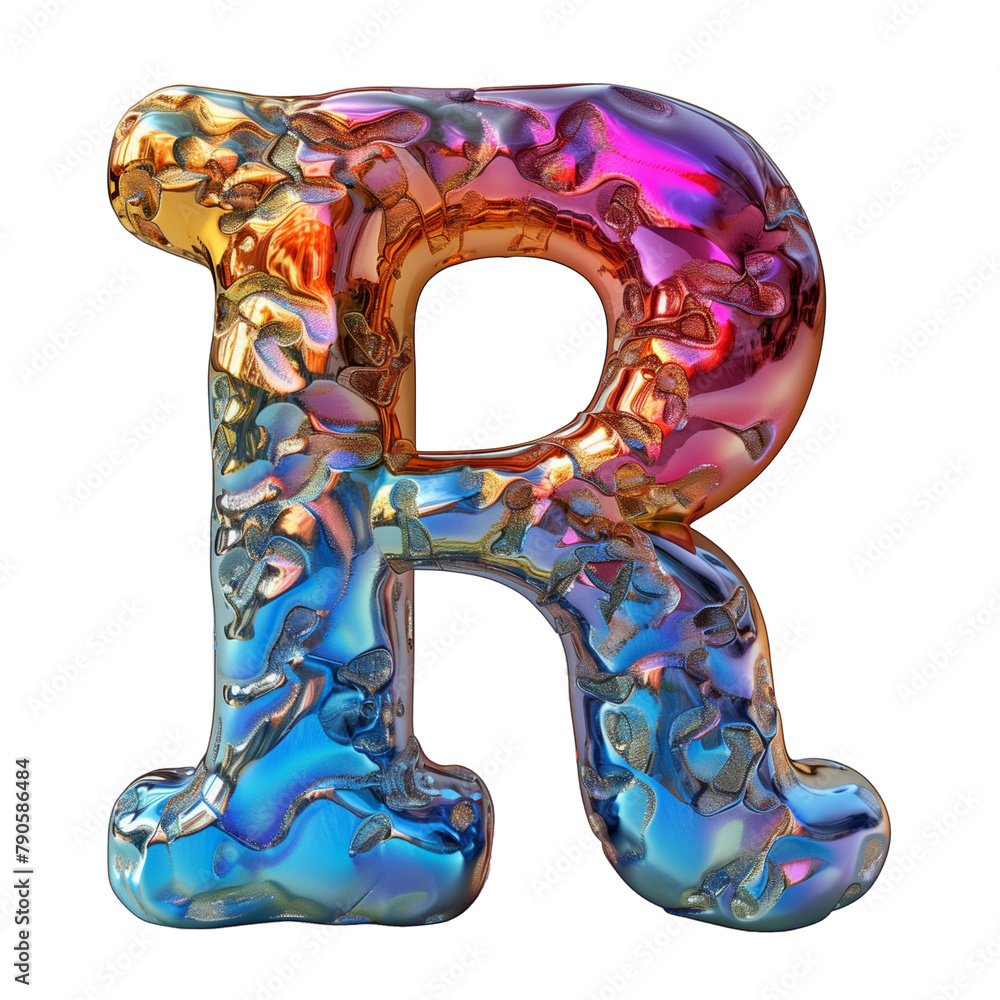 PNG Letter R, 3D Alphabet letter, 3d shiny letter collection, glowing ...