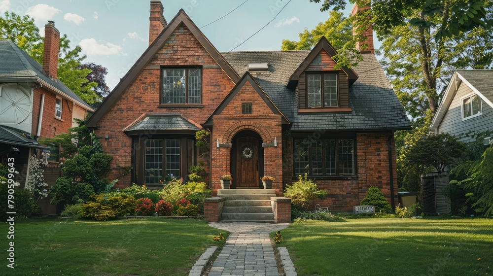 Tudor style house with two gables suburban middle class house,Luxury ...