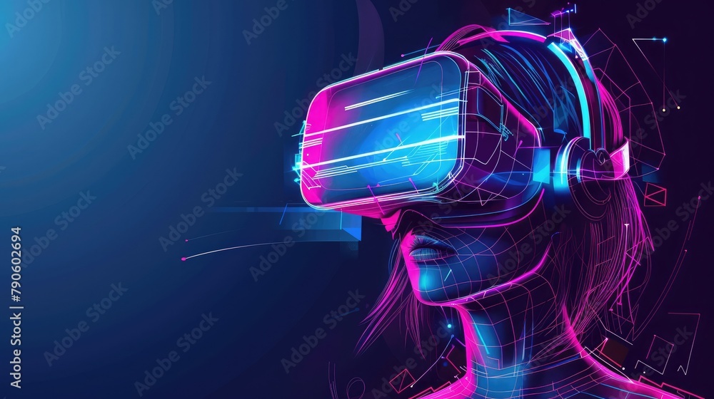 Metaverse, virtual reality, augmented reality and blockchain technology. Metaverse digital world ...