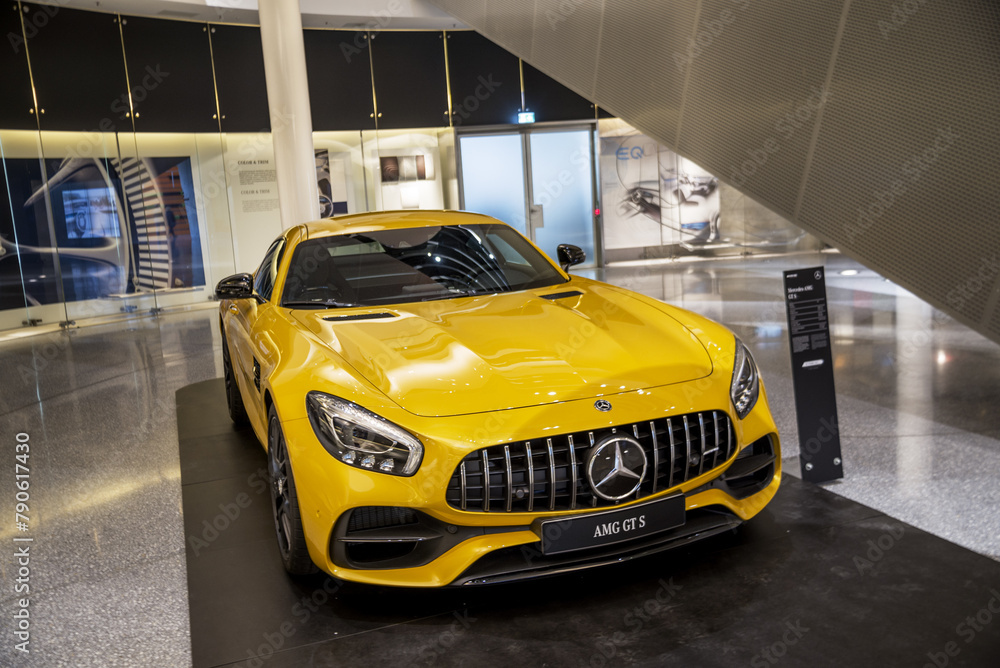The new modern Mercedes-Benz AMG GTS in the Mercedes-Benz at the ...