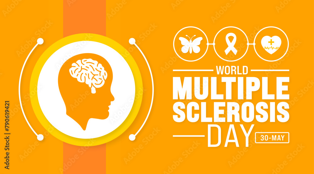 World MS day or multiple sclerosis Day background template. Holiday ...