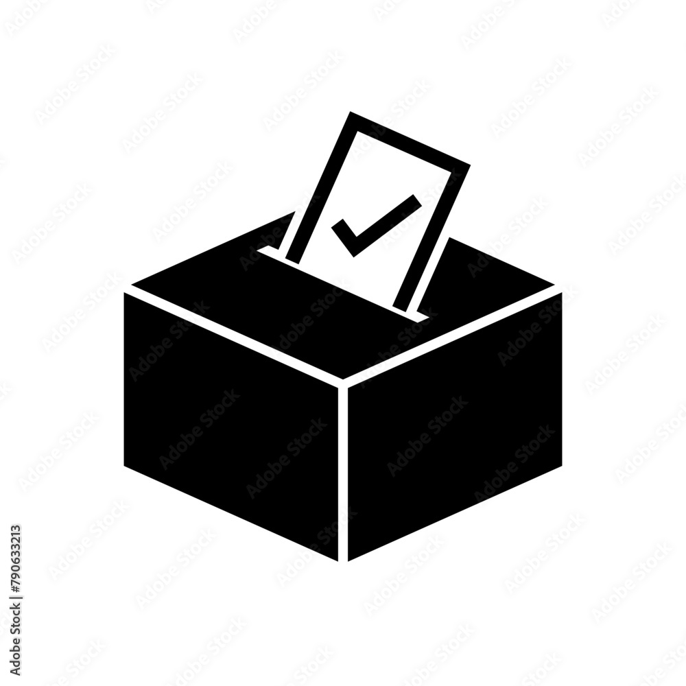 Putting vote into ballot box, Voting or inserting paper, Election ...