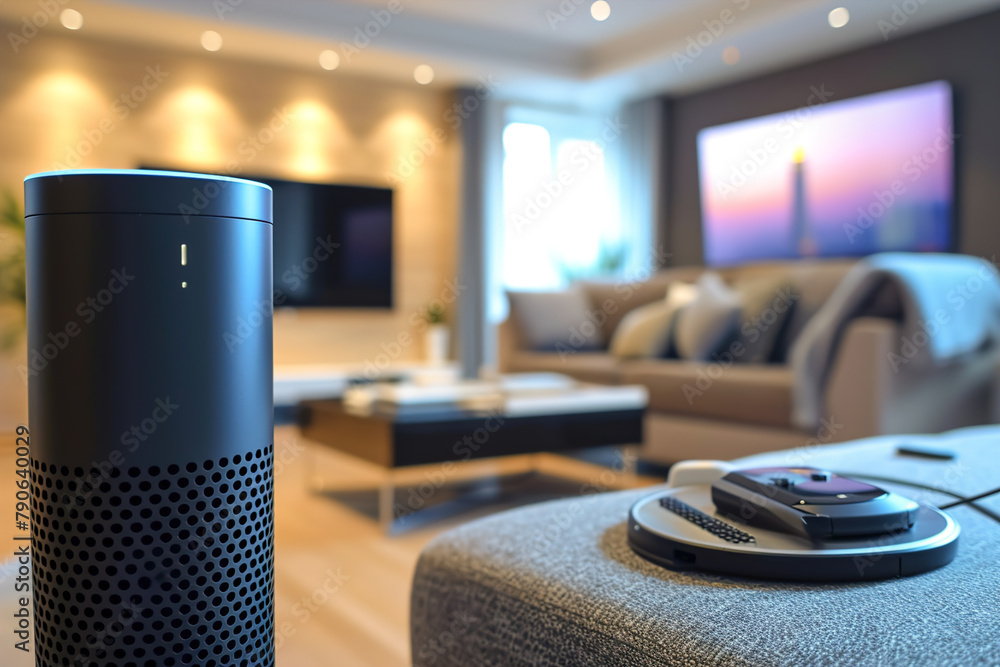 Voice-activated commands for home automation. Smart home controlled ...